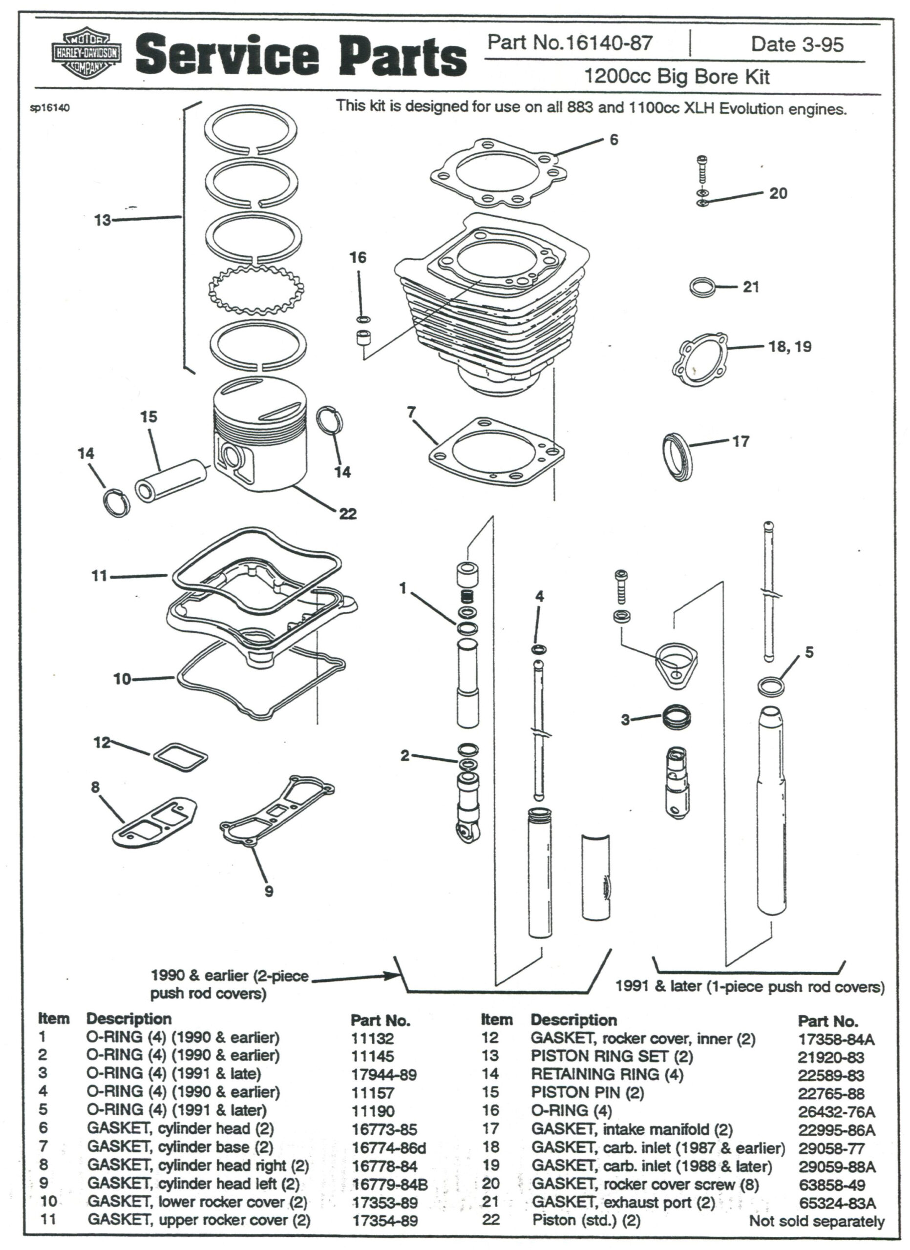 Harley Davidson 1200CC Big Bore Kit - Viola VTwin